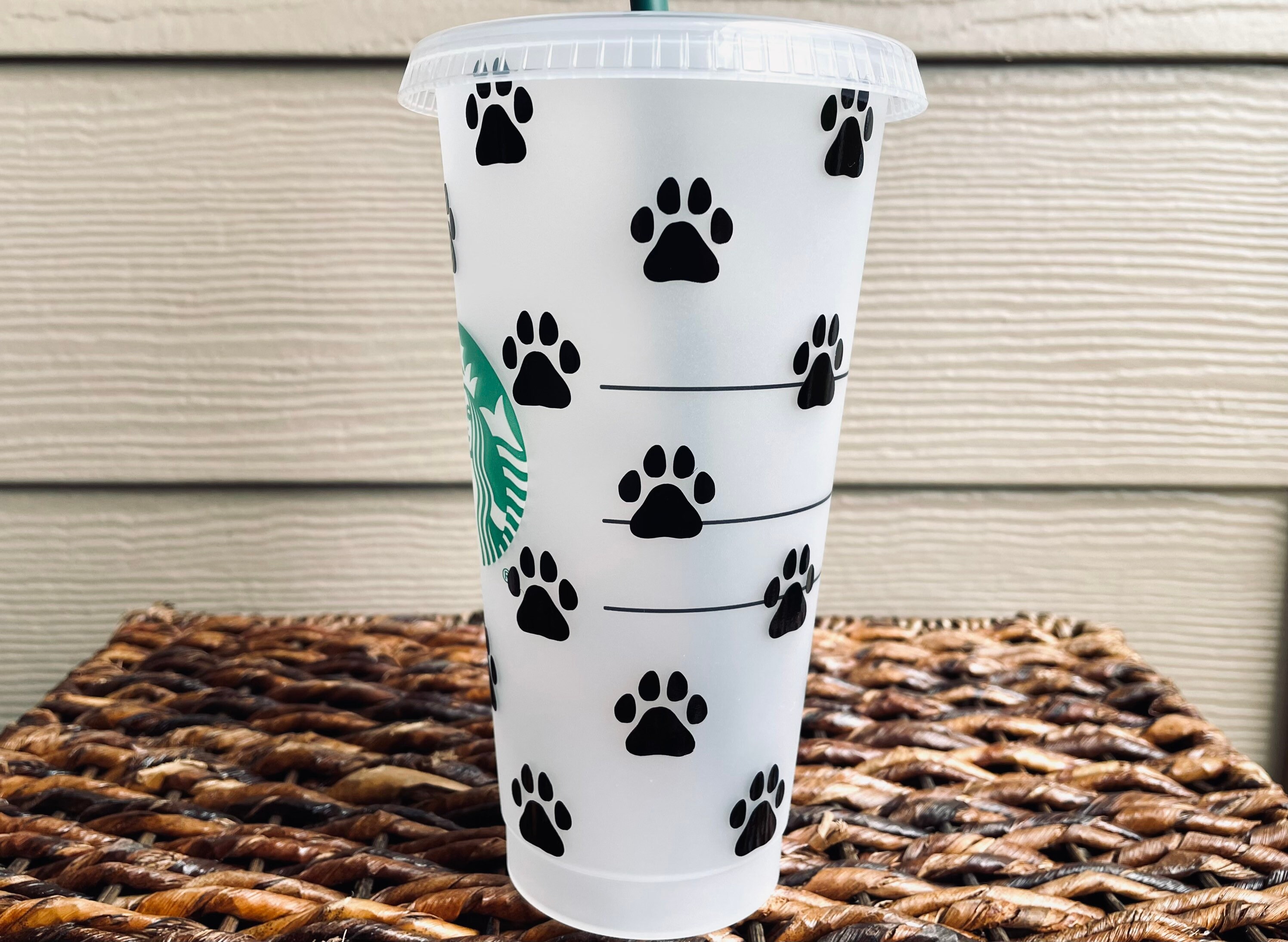 Dog Paw Starbucks Cup Paw Print Cup Dog Mom Starbucks Cup - Etsy