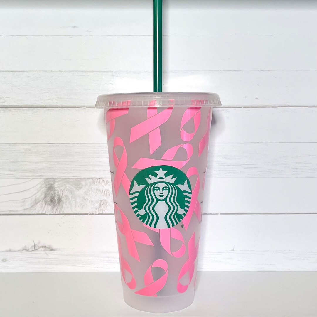 ANY COLOR Cancer Ribbon Starbucks Cup, Breast Cancer Awareness Cup ...