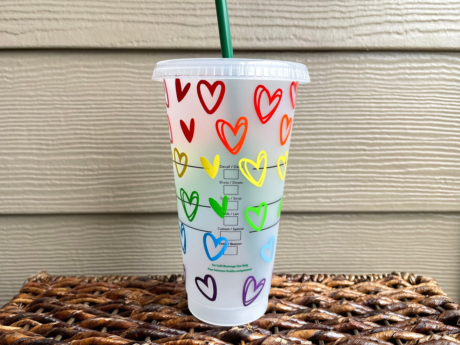 Pride Hearts Starbucks Cup LGBTQ Starbucks Cup Gay Pride - Etsy
