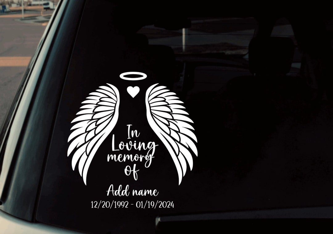 In Loving Memory Decal Personalized, Remembrance Sticker, Bereavement ...