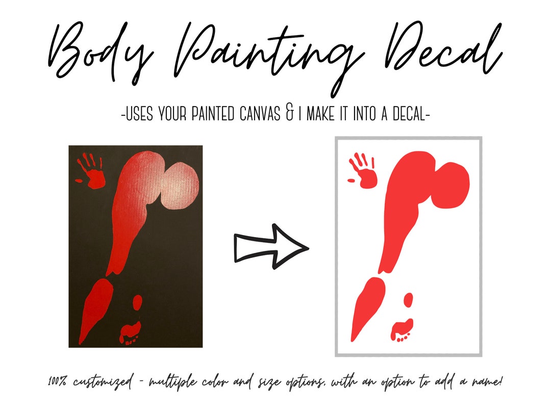 Body Image Decal for Car Using YOUR OWN Picture, Booty Decal ...
