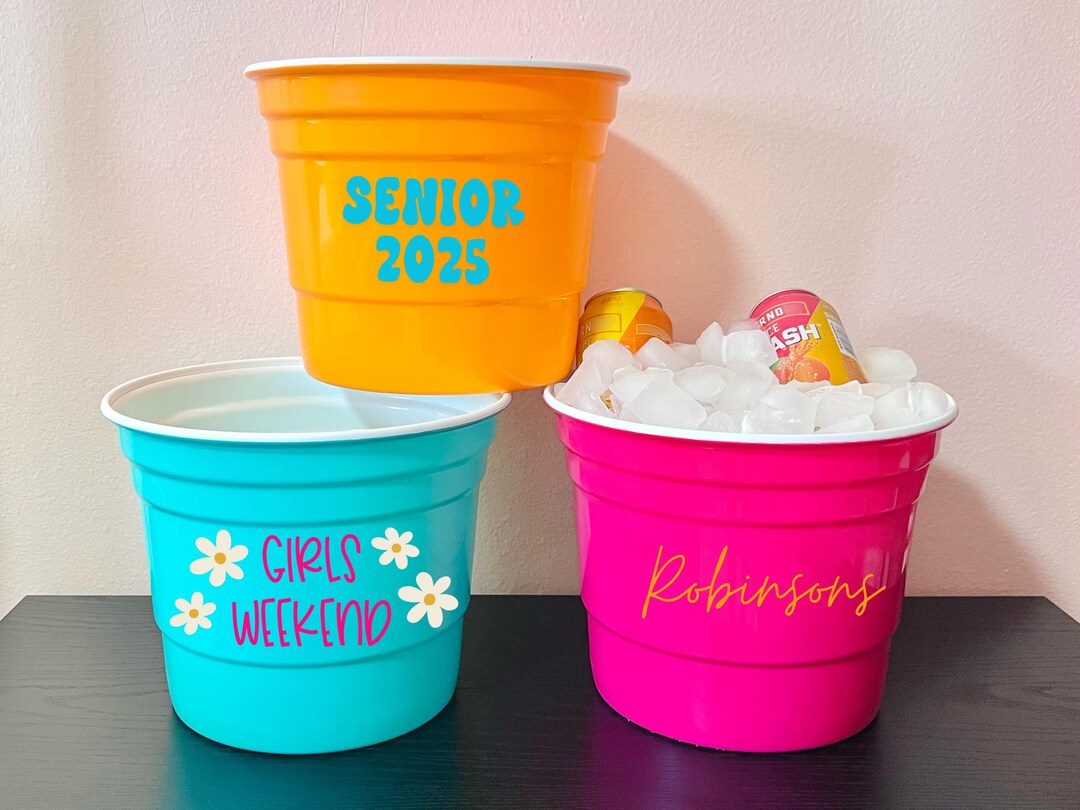 Personalized Large Party Bucket, Ice Bucket Colorful, Custom ...