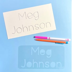 Personalized Stencil for Child, Learning Stencil, Children Learning ...