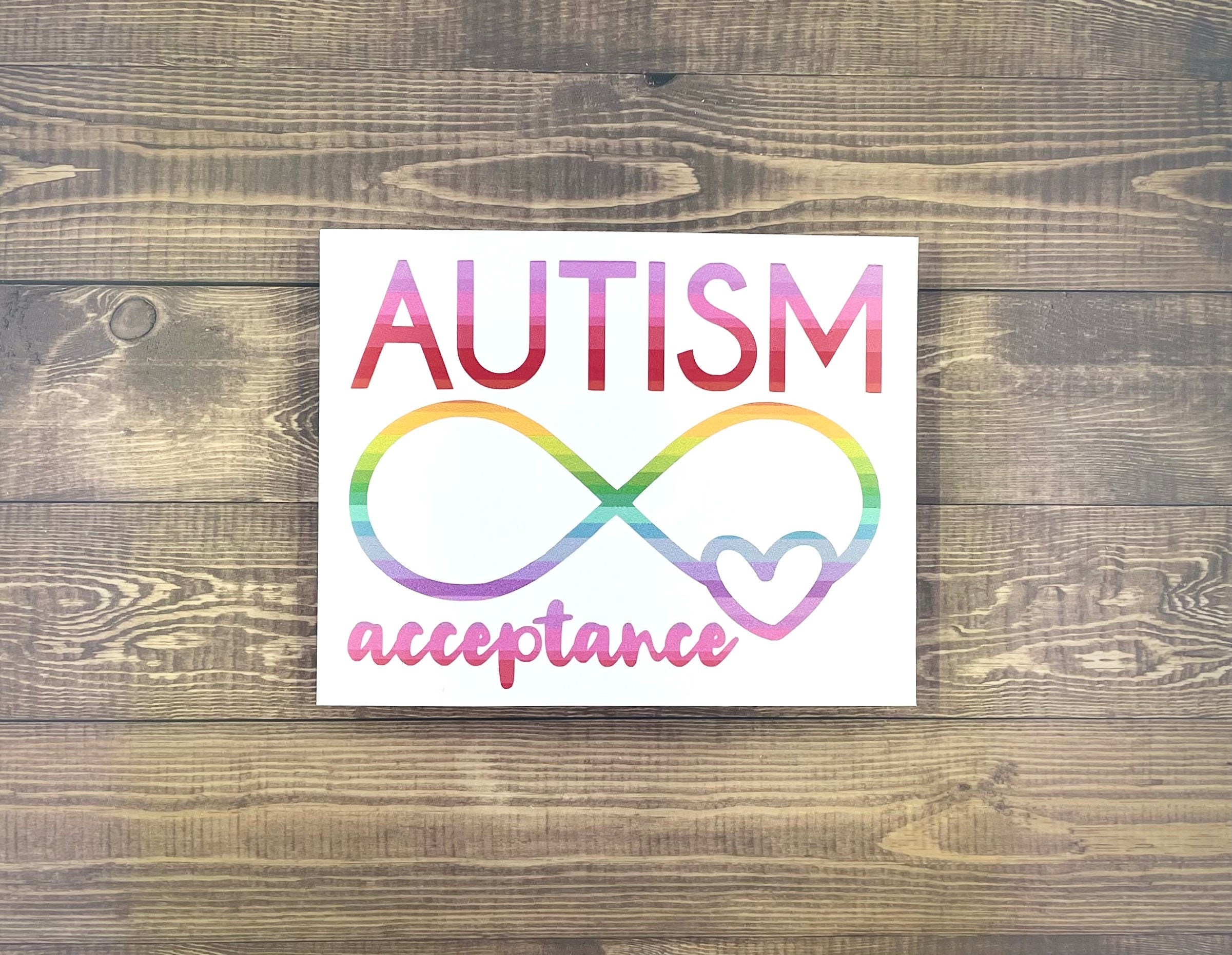 Calcomanía de aceptación del autismo calcomanía de coche para | Etsy España