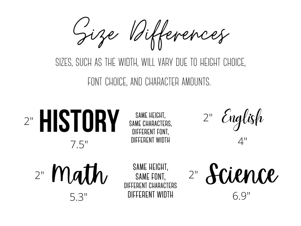 Binder Decals School Subject Label School Subject Decals - Etsy