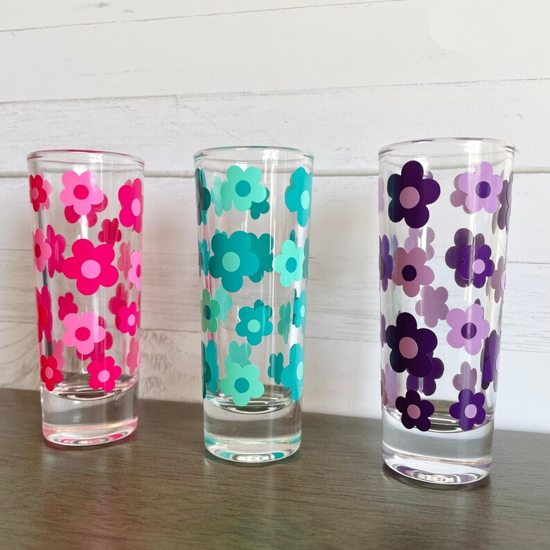 Daisy Shot Glasses Daisy Glassware 2oz Custom Shot Glass - Etsy