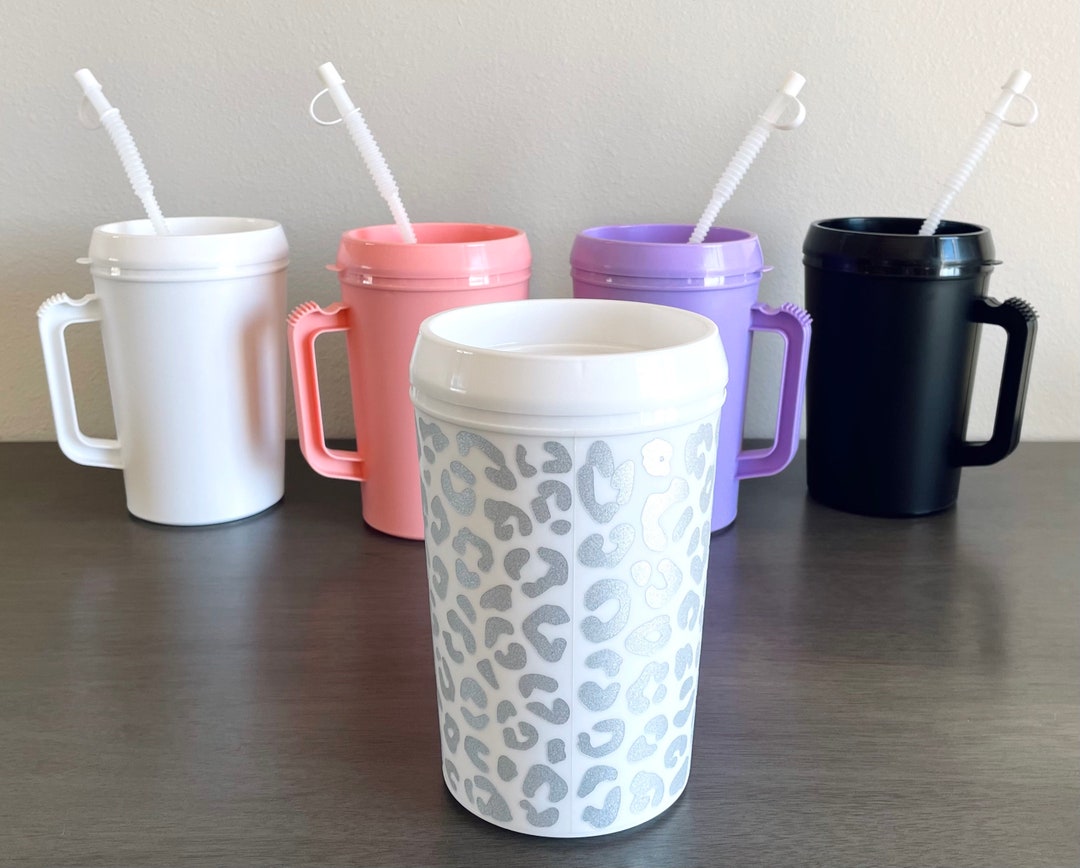 Cheetah Print Hip Sip Mug, Cheetah Trucker Mug With Straw and Lid ...
