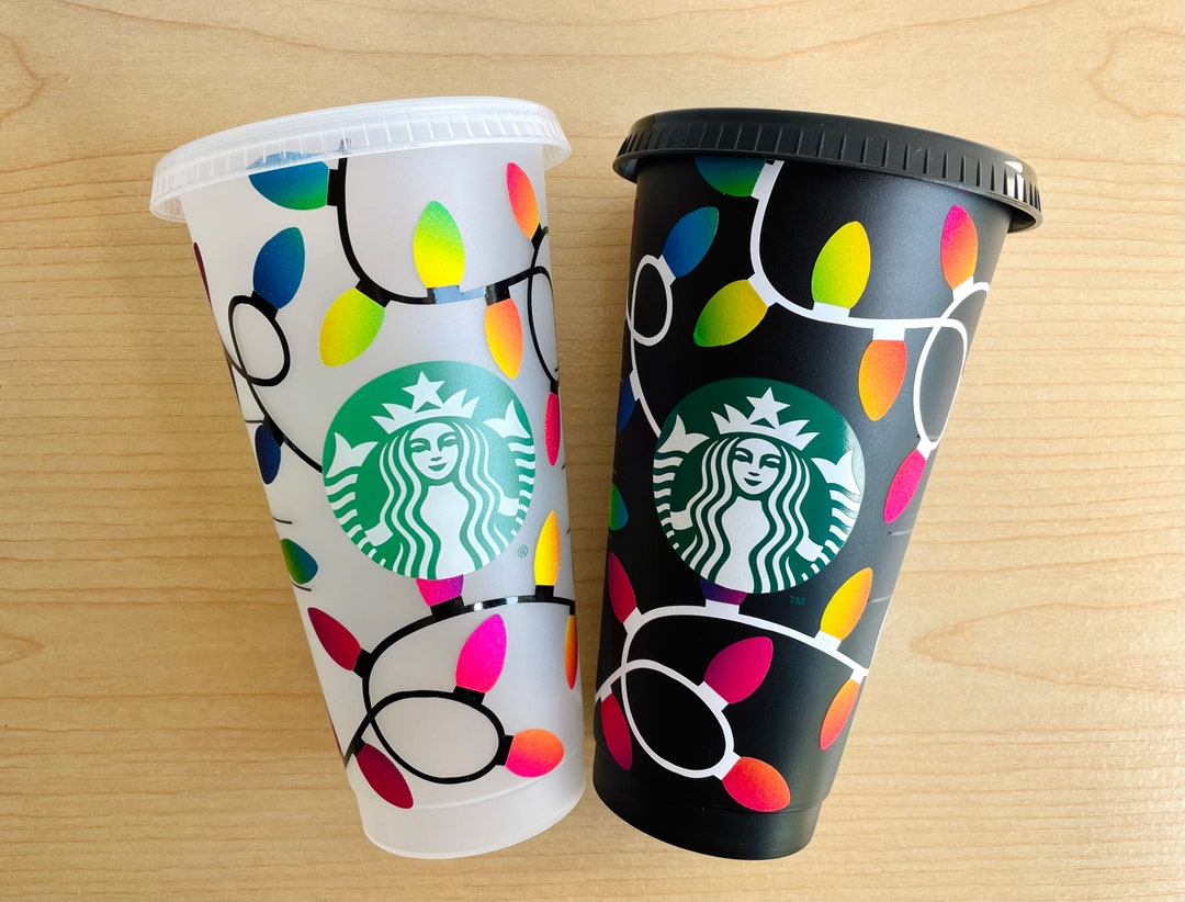 Christmas Lights Starbucks Cup, Personalized Christmas Starbucks Cup ...