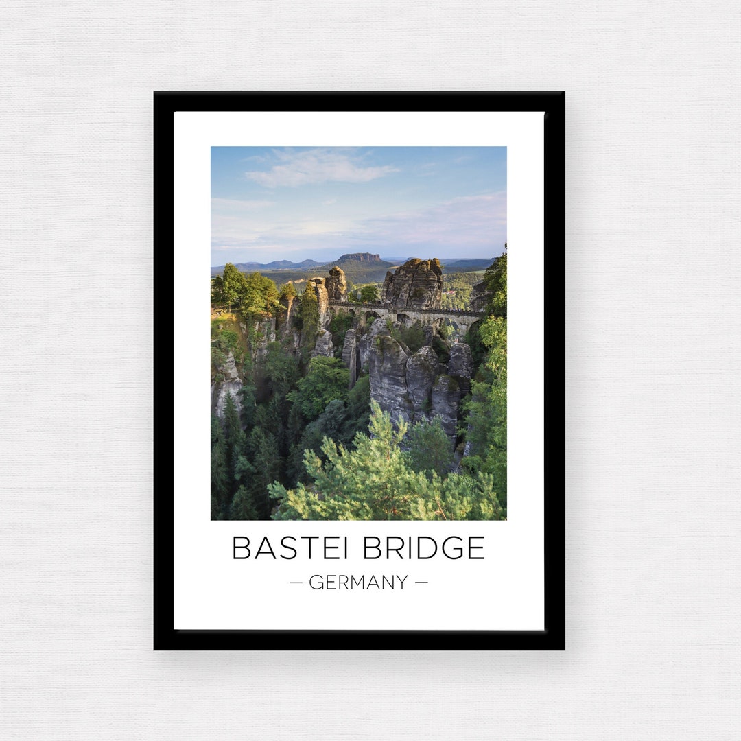 Bastei Bridge Print | Bastei Bridge Travel, Bastei Wall Art, Bastei ...