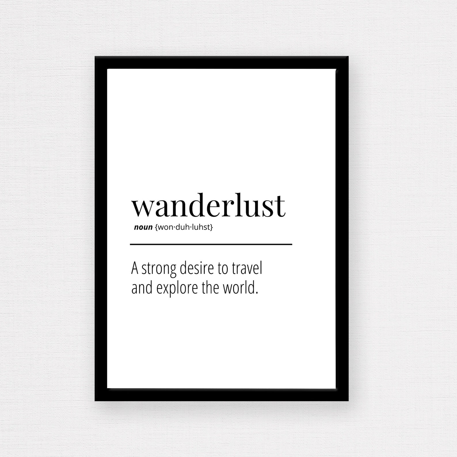 Wanderlust Definition Print Travel Quote Print - Etsy UK