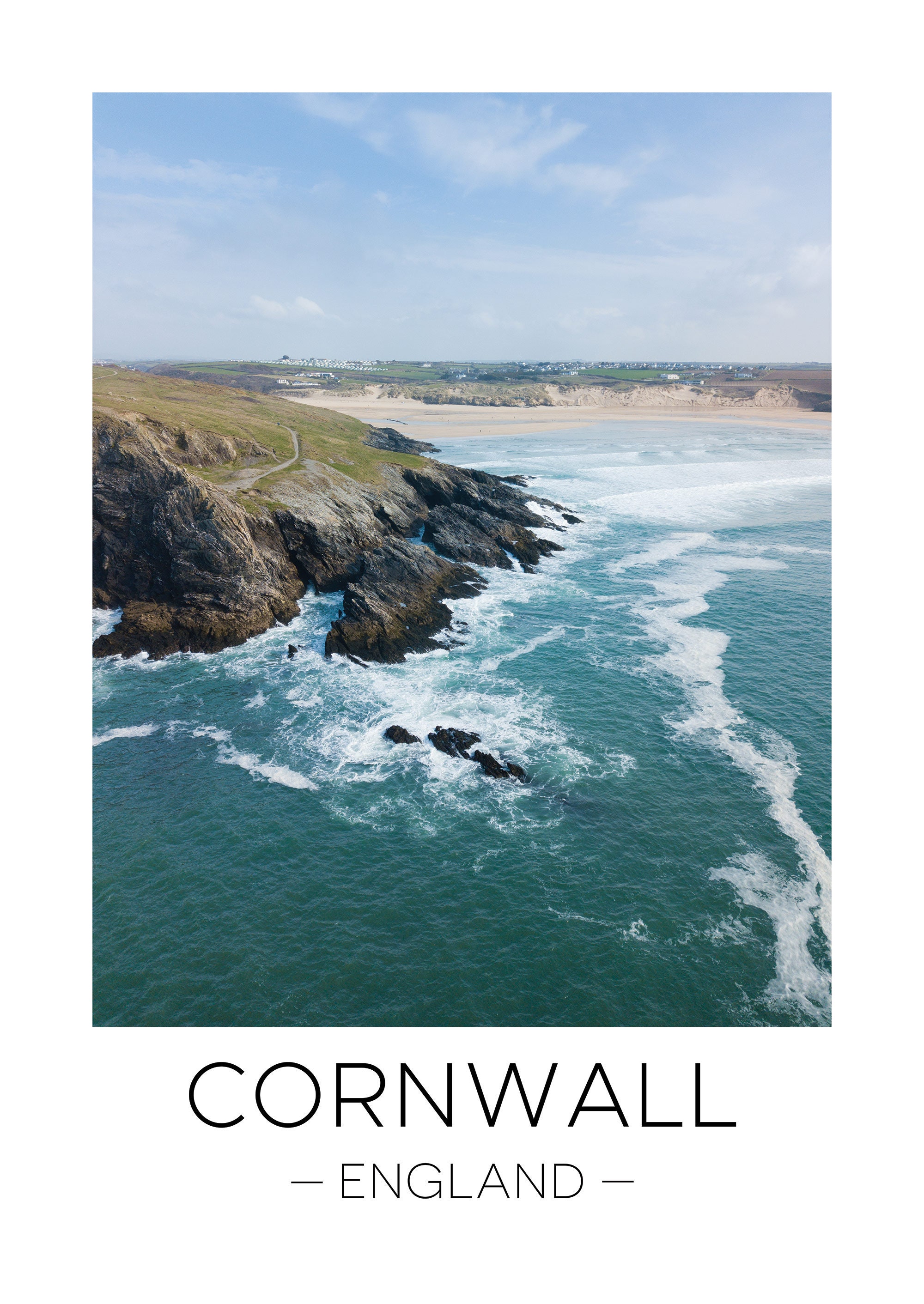 Cornwall Print Cornwall Travel, Wall Art, Cornwall Beach, Travel Poster ...