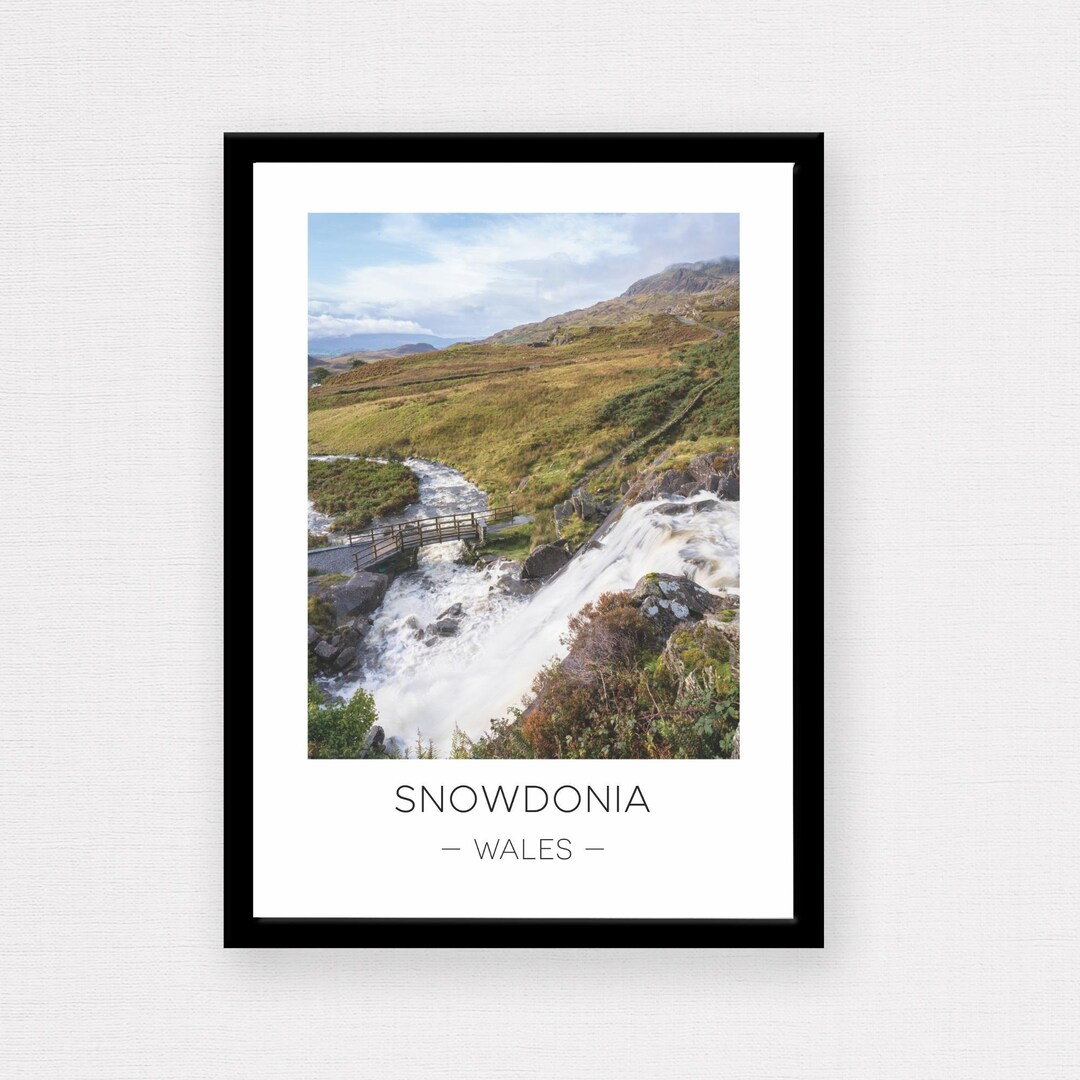 Snowdonia Print | Snowdonia Poster, Snowdonia Mountain Print, Wales ...