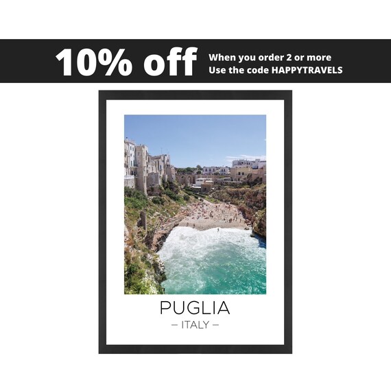 Puglia Print Puglia Travel Italy Wall Art Puglia Poster | Etsy