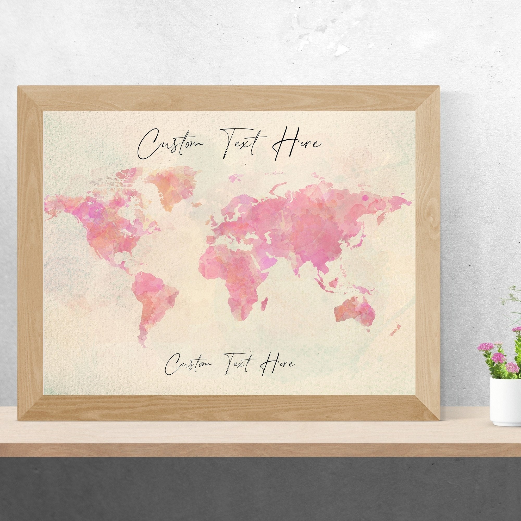 Personalised Map Print | Travel Map Poster, Vintage Map, Travel Poster ...
