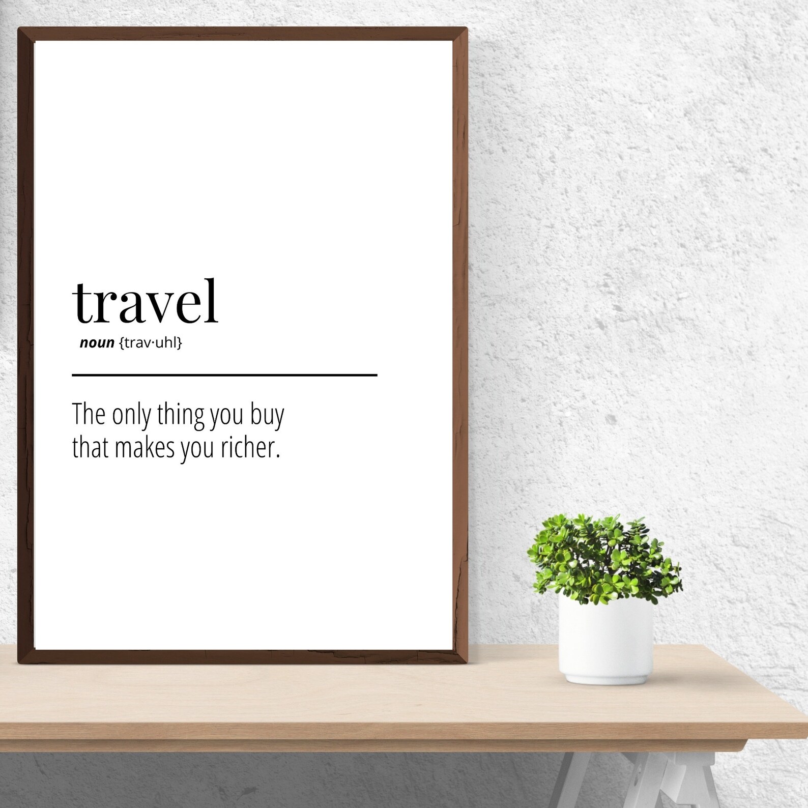 Travel Definition Print Travel Quote Print Inspirational | Etsy
