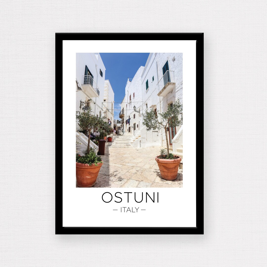 Ostuni Print | Ostuni Wall Art, Ostuni Poster, Puglia Italy, Puglia ...