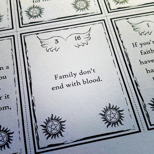 Supernatural Oracle Cards Printable Instant Download - Etsy