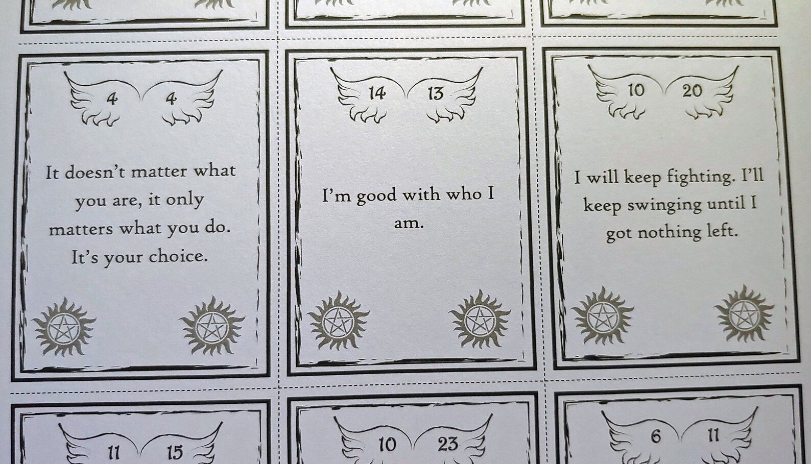 Supernatural Oracle Cards, Printable, Instant Download - Etsy