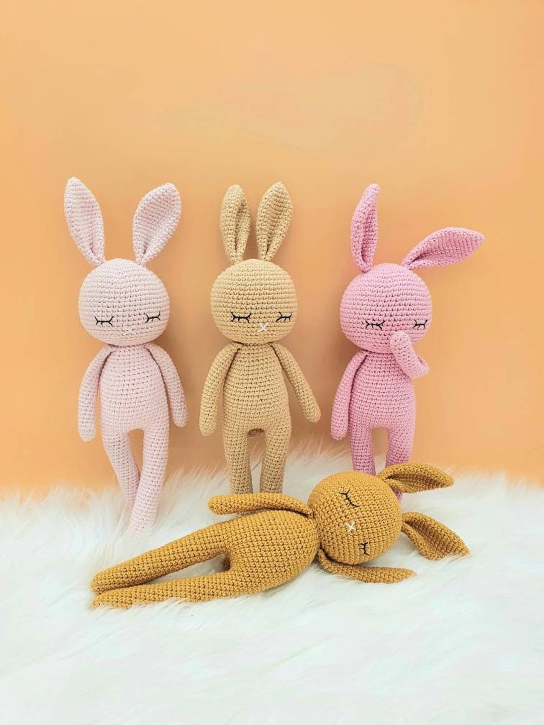 Cuddly Toy Amigurumi Bunny Easter Bunny Crocheted Rabbit Cuddly Toy for ...