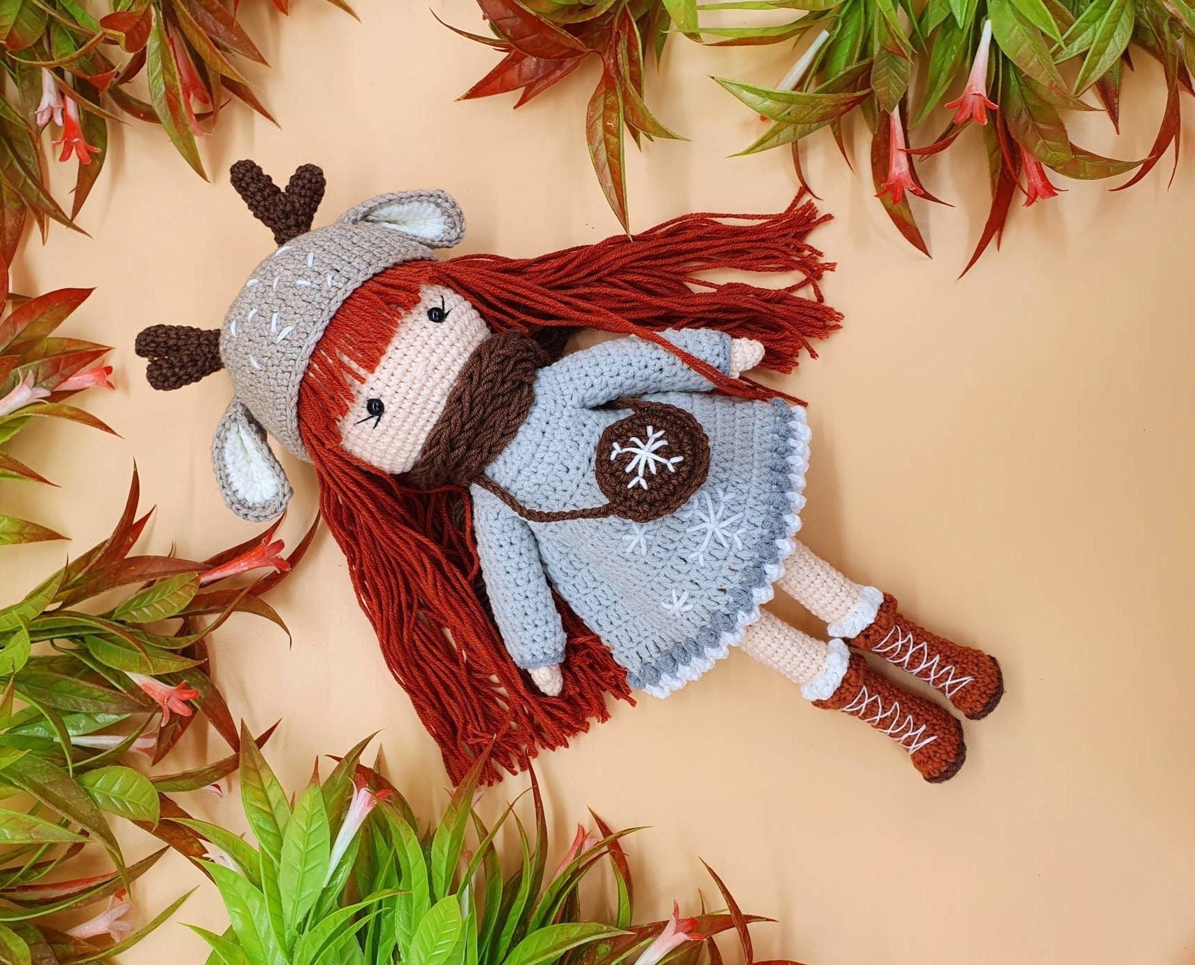 Amigurumi Girl Doll Crocheted Doll Crochet Doll Handmade T Etsy