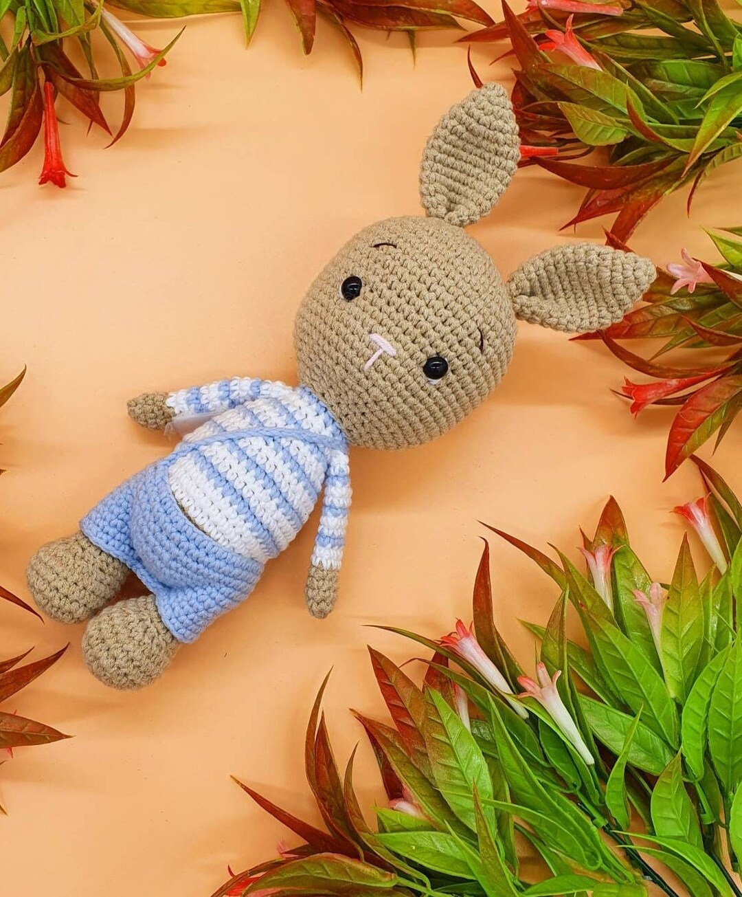 Cuddly Toy Amigurumi Rabbit Easter Bunny Crocheted Bunny Nursery Gift ...