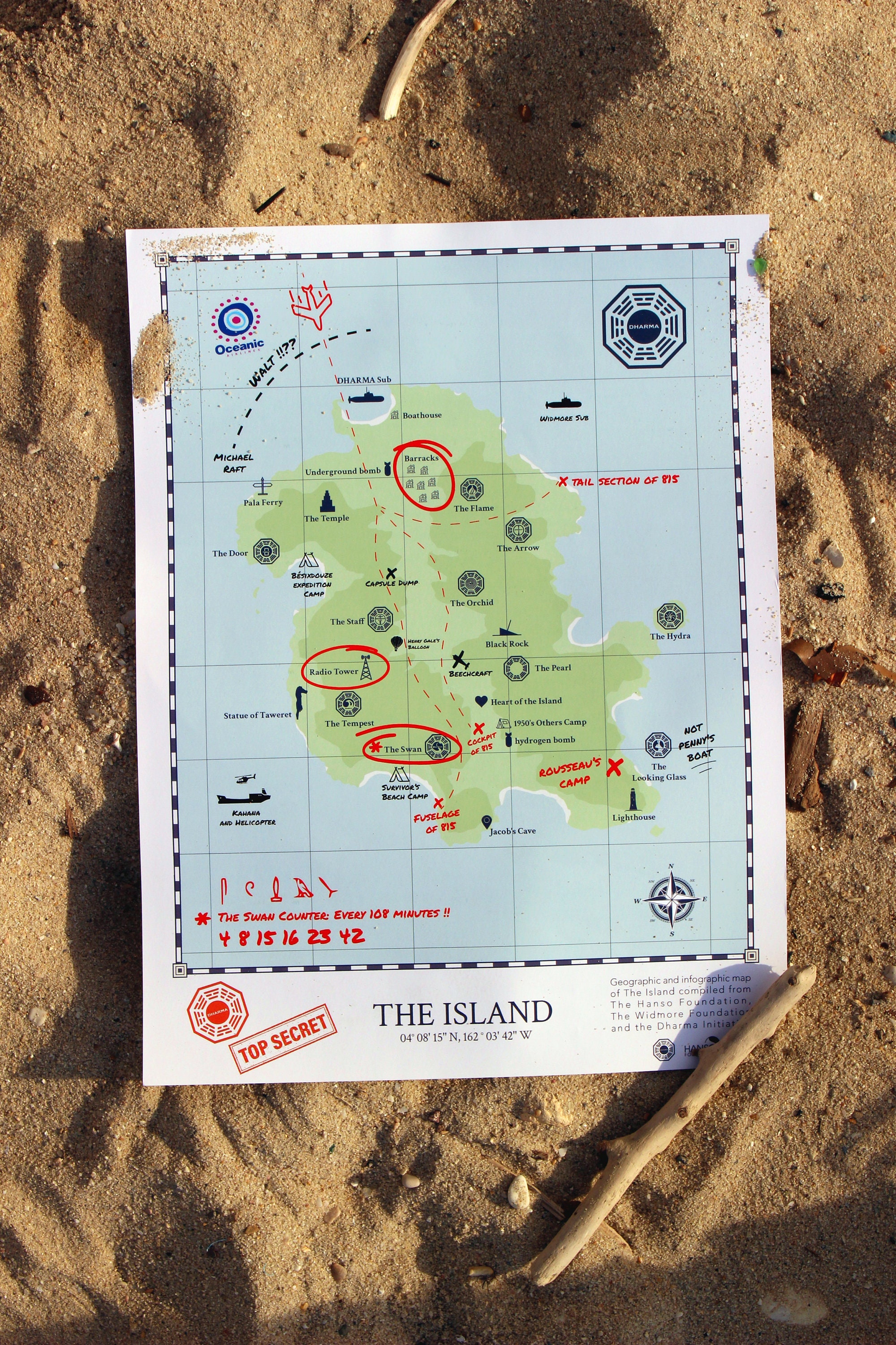 Lost Tv Show Island Map