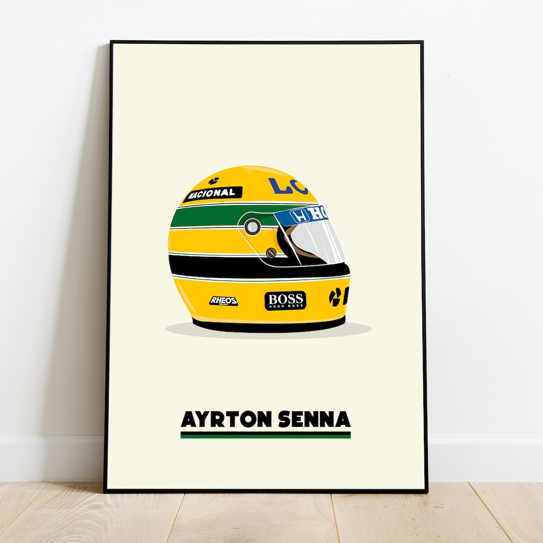 Ayrton Senna F1 Helmet Minimalist Poster - Etsy