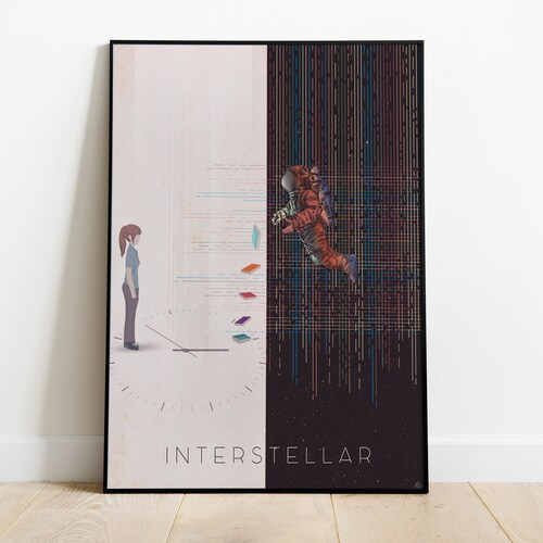 Interstellar Minimalist Poster A Christopher Nolan Alternative - Etsy
