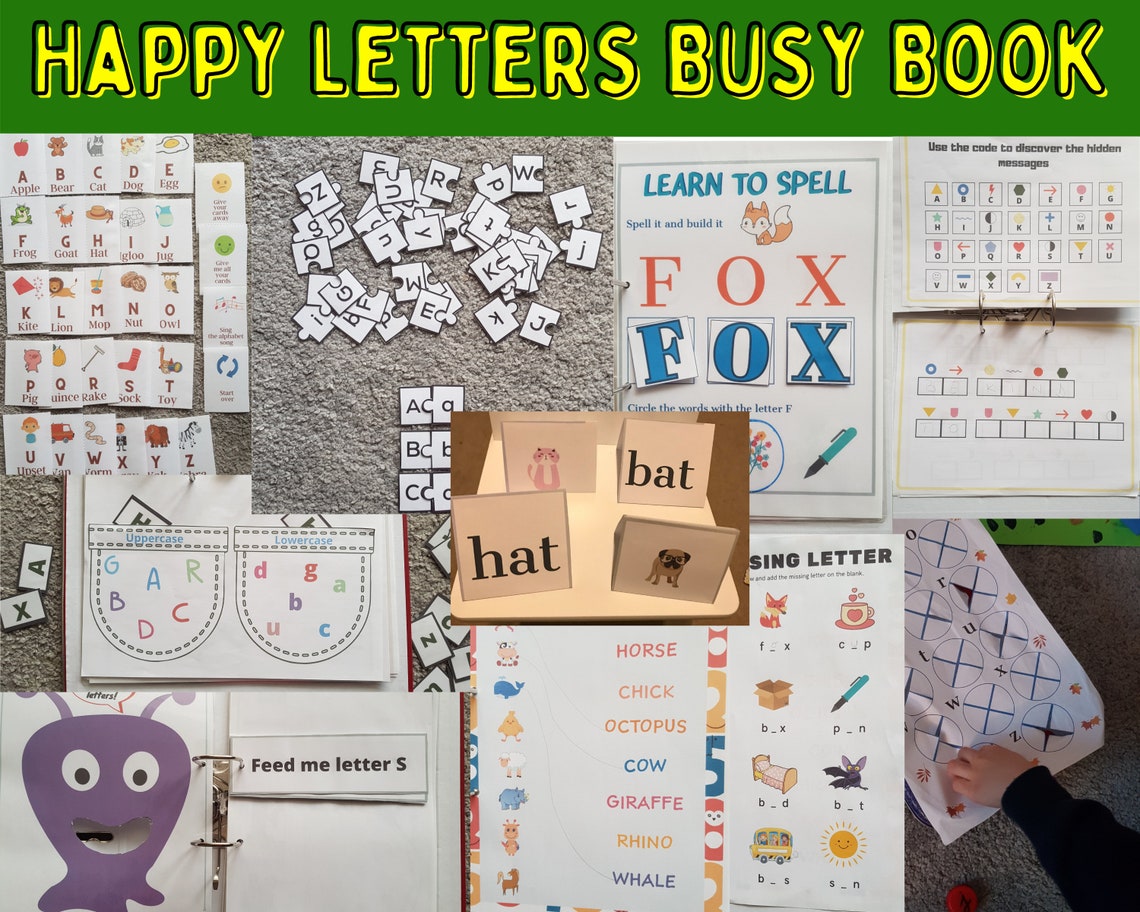 Alphabet Busy Book Preschool Busy Book Printable Learning - Etsy UK