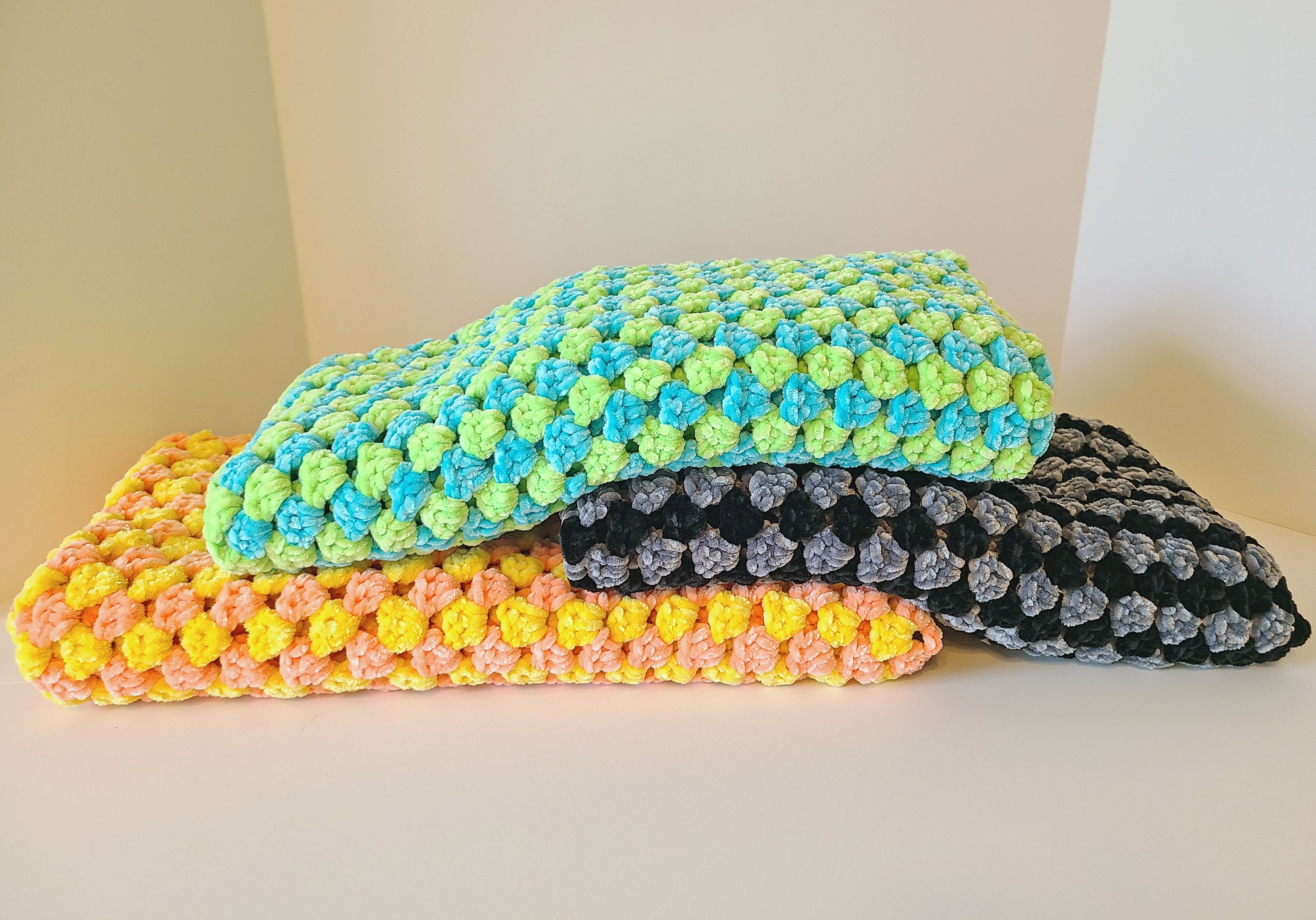 Crochet Chenille Blanket - Etsy