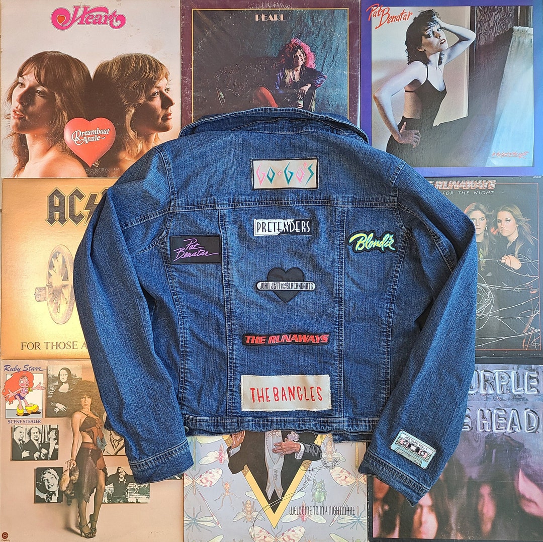 Classic Rock Jean Jacket, Women's Large - Etsy