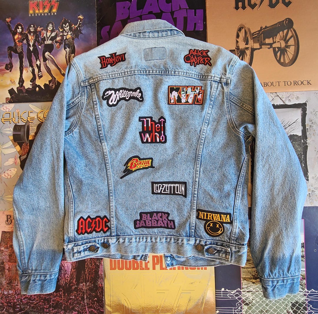 Classic Rock Jean Jacket, Men's 42L - Etsy