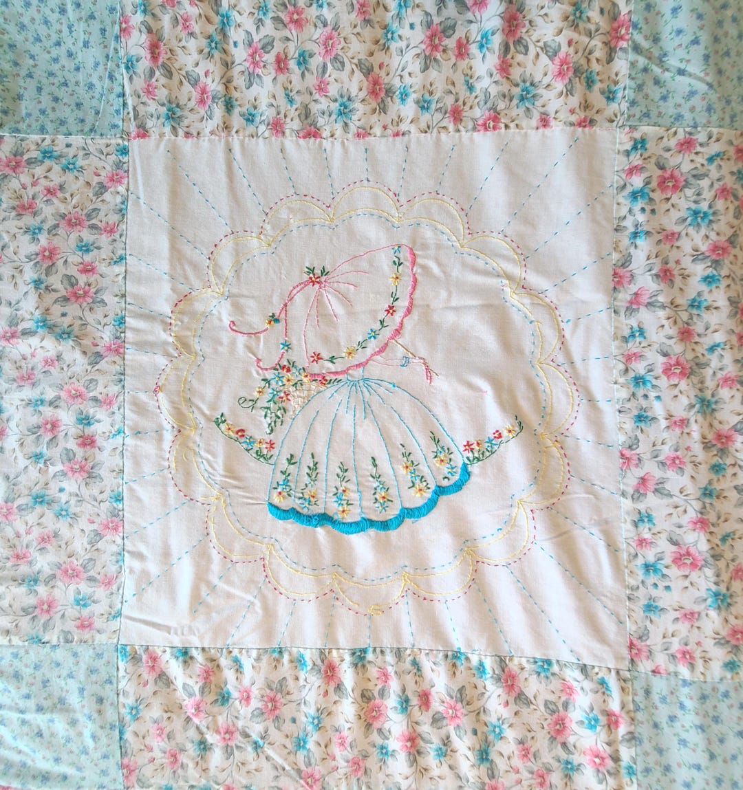 Vintage Hand-embroidered Bedspread (queen) - Etsy