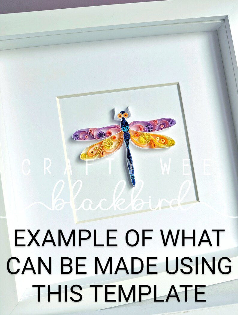 Paper Quilling Template, Printable Pattern for Quilling, Dragonfly ...