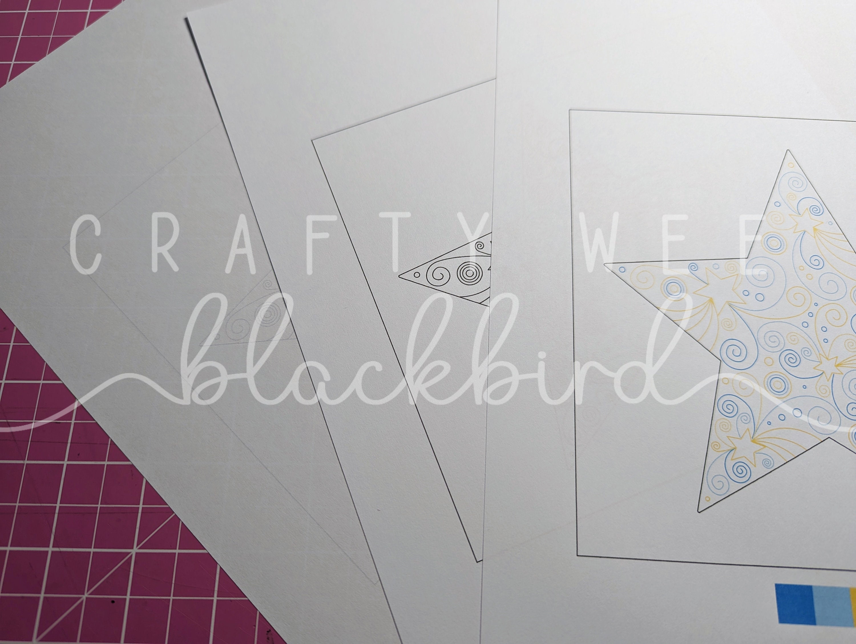 Paper Quilling Template, Printable Pattern for Quilling, Star Paper Art ...