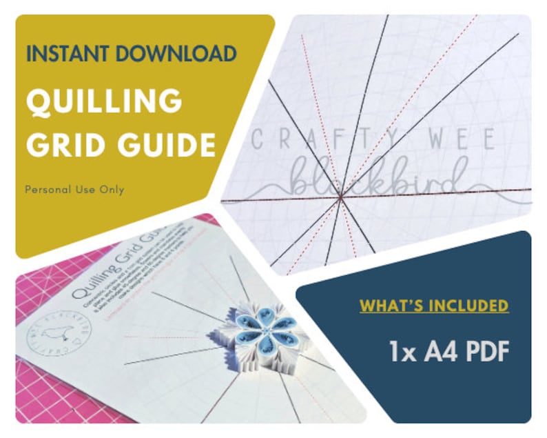 Paper Quilling Template, Printable Grid Guide for Quilling, Quilling ...