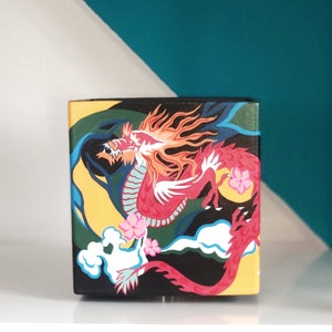 Square Ceramic Flower Pot, Japanese Style, Hand Painted Cube, Ceramic ...