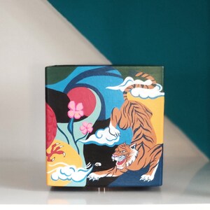 Square Ceramic Flower Pot, Japanese Style, Hand Painted Cube, Ceramic ...