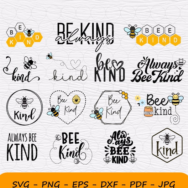 Bee Kind Svg - Etsy