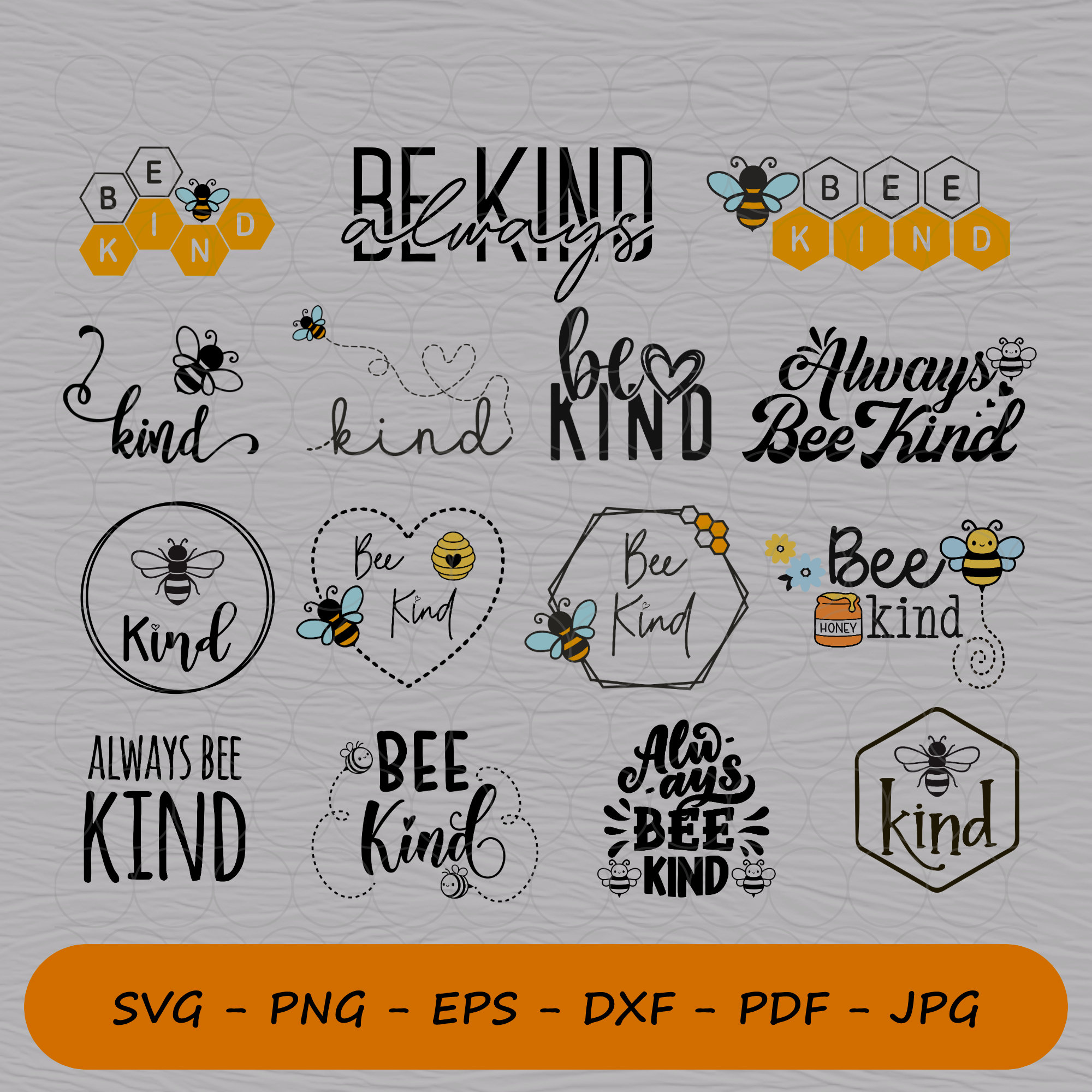 Bee Kind Svg Bee Kindness Svg Cut File Download Png Files for Cutting ...