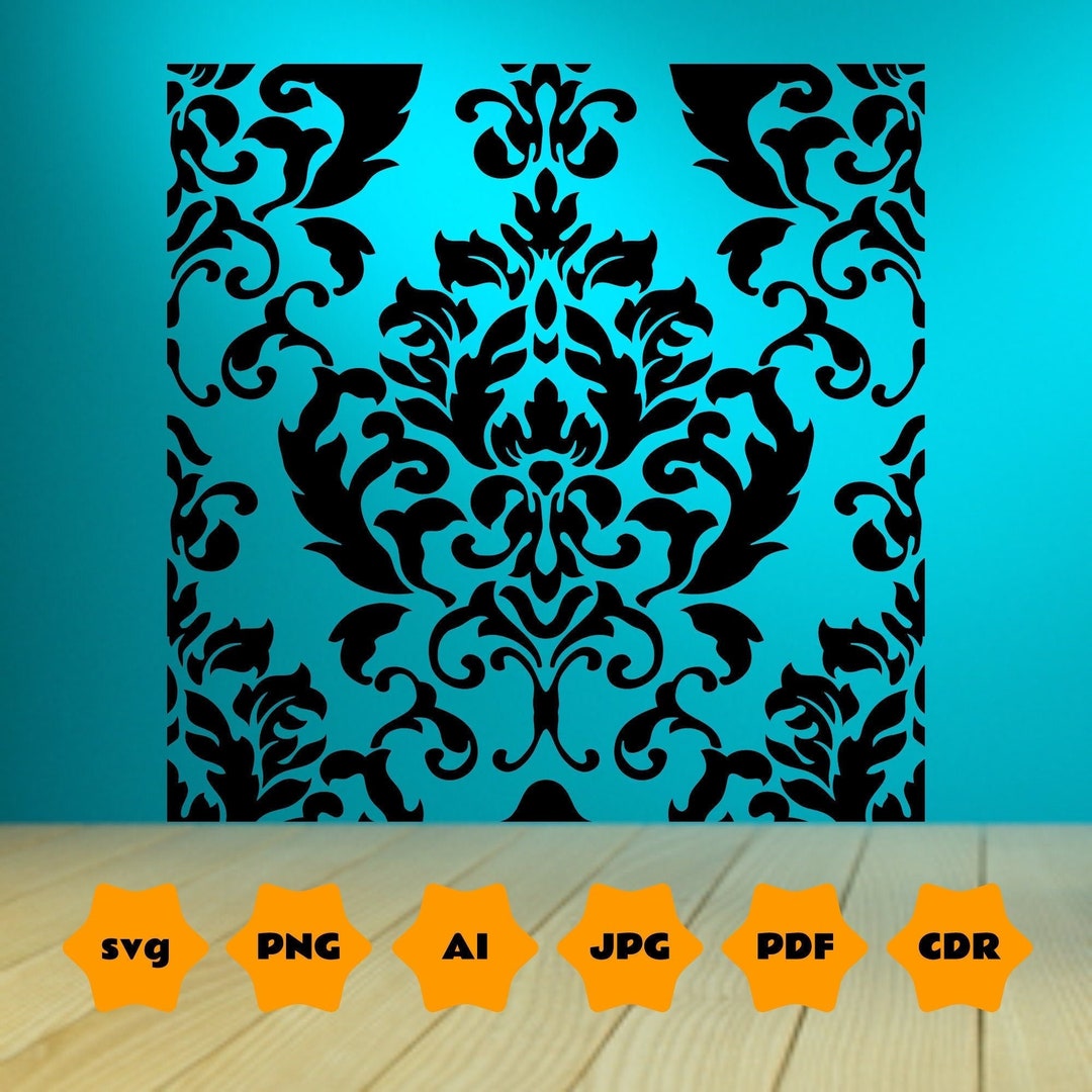 Western Tooled Leather Pattern Floral Svg, Silhouette, Cut Files of ...