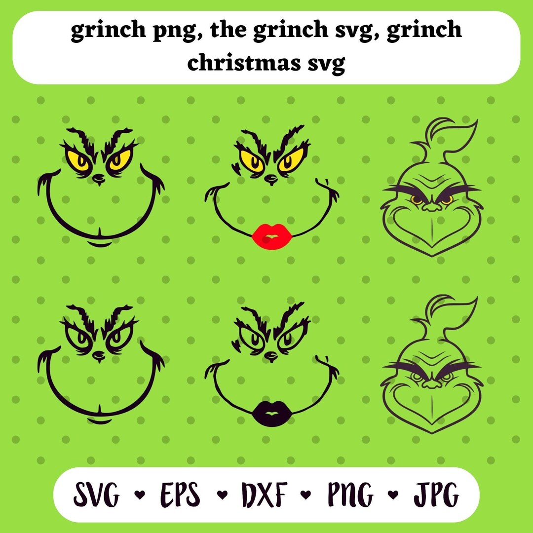 Christmas Grinch Face SVG Define Naughty, Grinch Smile Christmas SVG ...