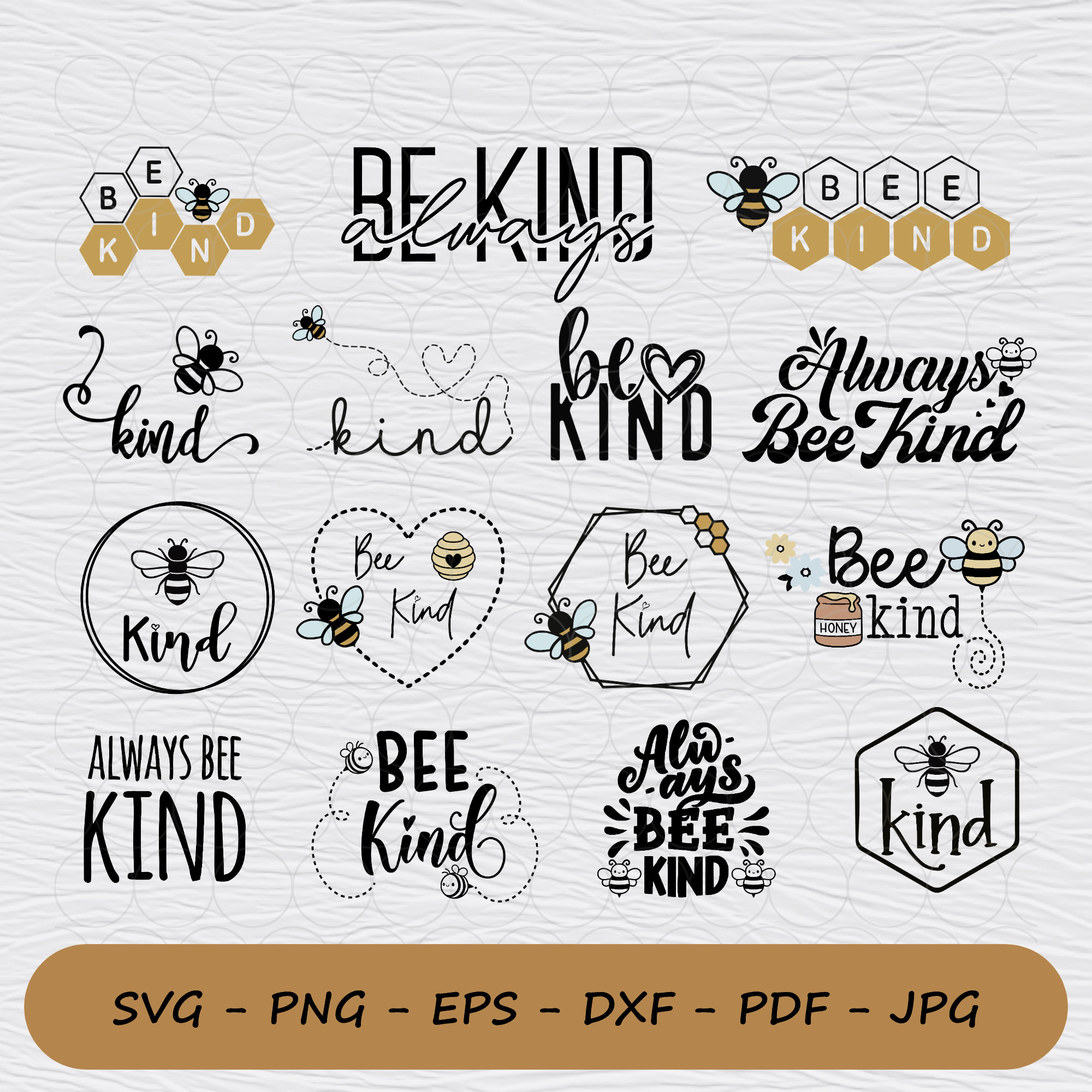 Bee Kind Svg Bee Kindness Svg Cut File Download Png Files for Cutting ...