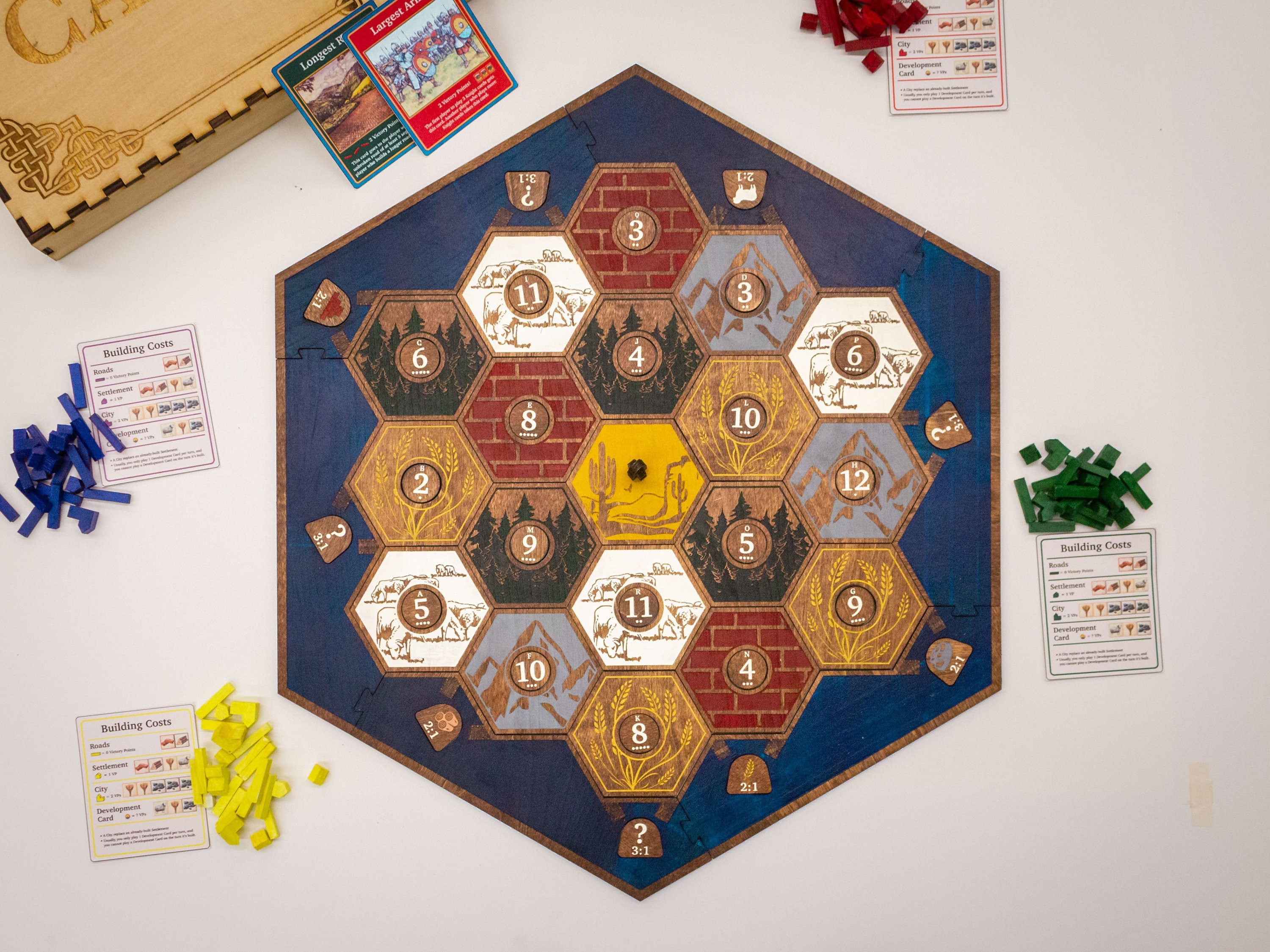 Digital Laser Cut Files Custom Catan inspired Wooden Game Etsy