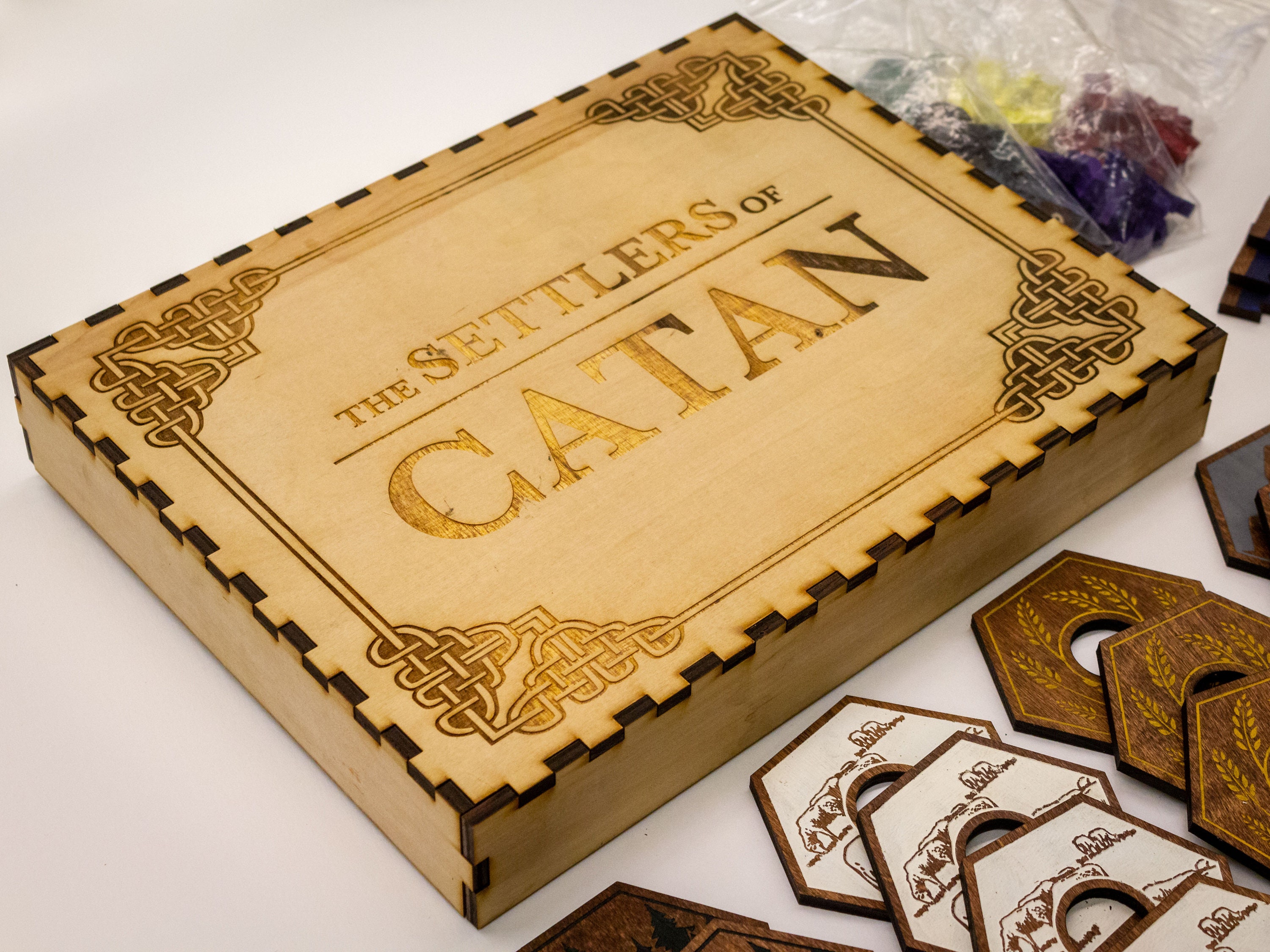 Digital Laser Cut Files Custom Catan-inspired Wooden Game Board ...