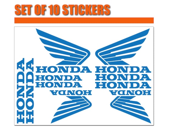 HONDA REPLACEMENT DECALS set of 10 vinyl stickers / 18 | Etsy