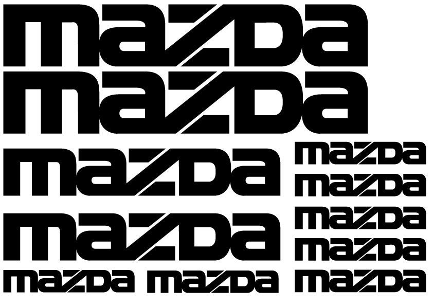 MAZDA REPLACEMENT DECALS set of 11 vinyl stickers / 18 | Etsy