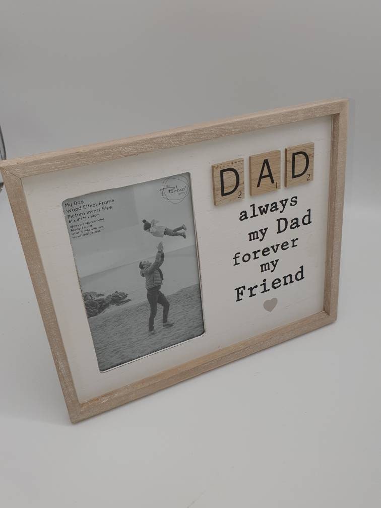 My Dad Wood Rustic Effect Free Standing Picture Frame Great - Etsy