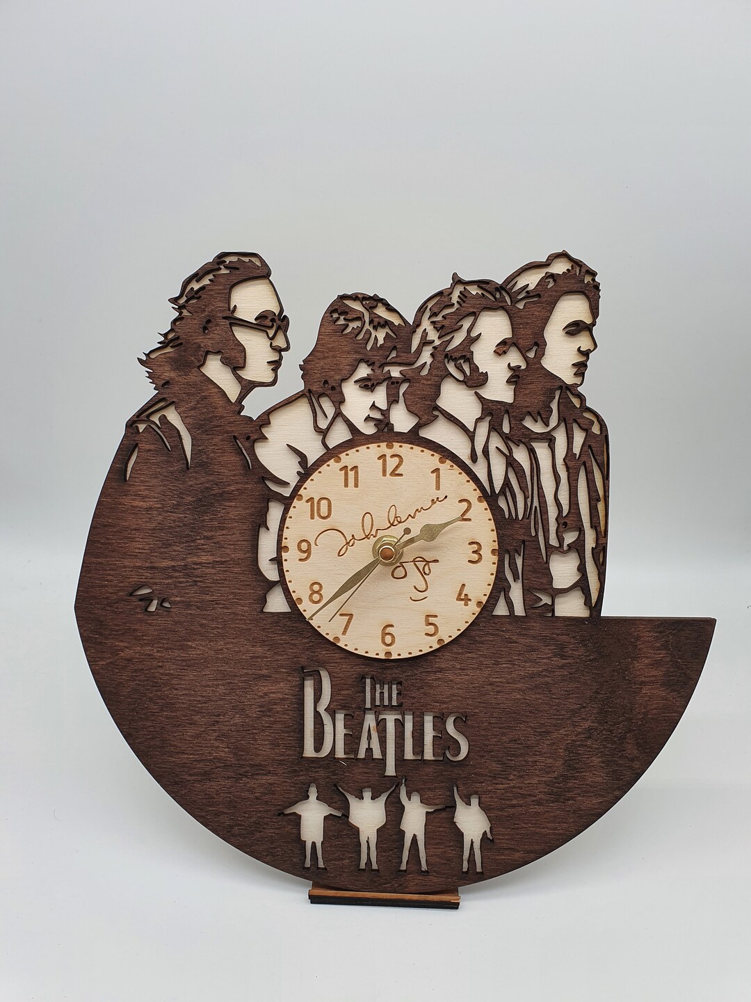 Laser Cut Wooden the Beatles Wall Clock Great for All Music Fans ...