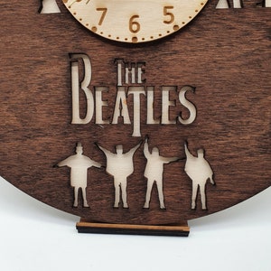 Laser Cut Wooden the Beatles Wall Clock Great for All Music Fans ...